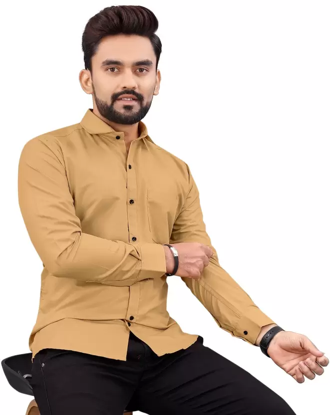 Classic Men Regular Fit Collar Formal Shirt - Solfru Dropship