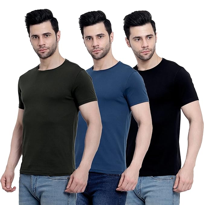 Multi Set 3 Men Regular Fit T-Shirts