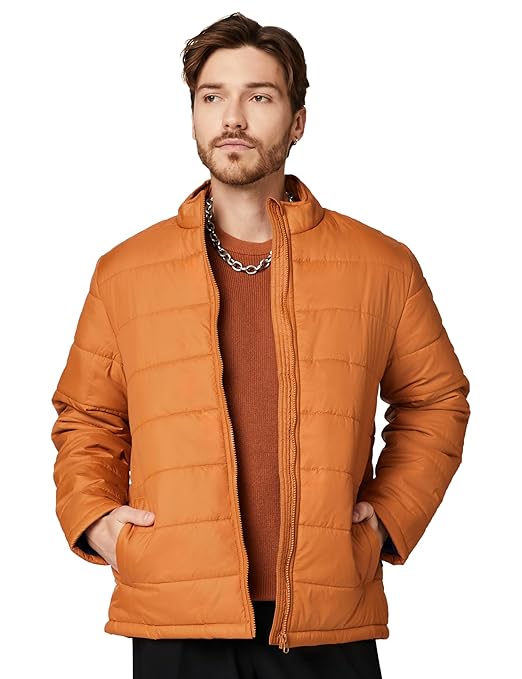 Men’s Polyester Standard Orange Jacket - Solfru Dropship